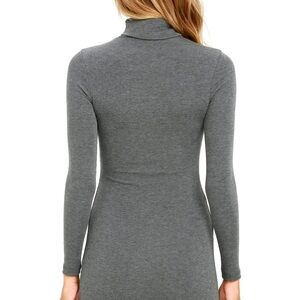 Lulus | Dresses | Phenomenal Feeling Grey Long Sleeve Bodycon Dress ...